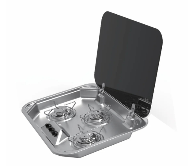 Kitchen Gas Stove Hob Glass Lid Portable 1/2/3 Burners LPG Gas Stove ...